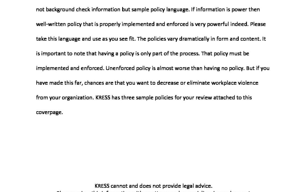Workplace Violence Policy Samples KRESS workplace-violence-policy-samples-kress